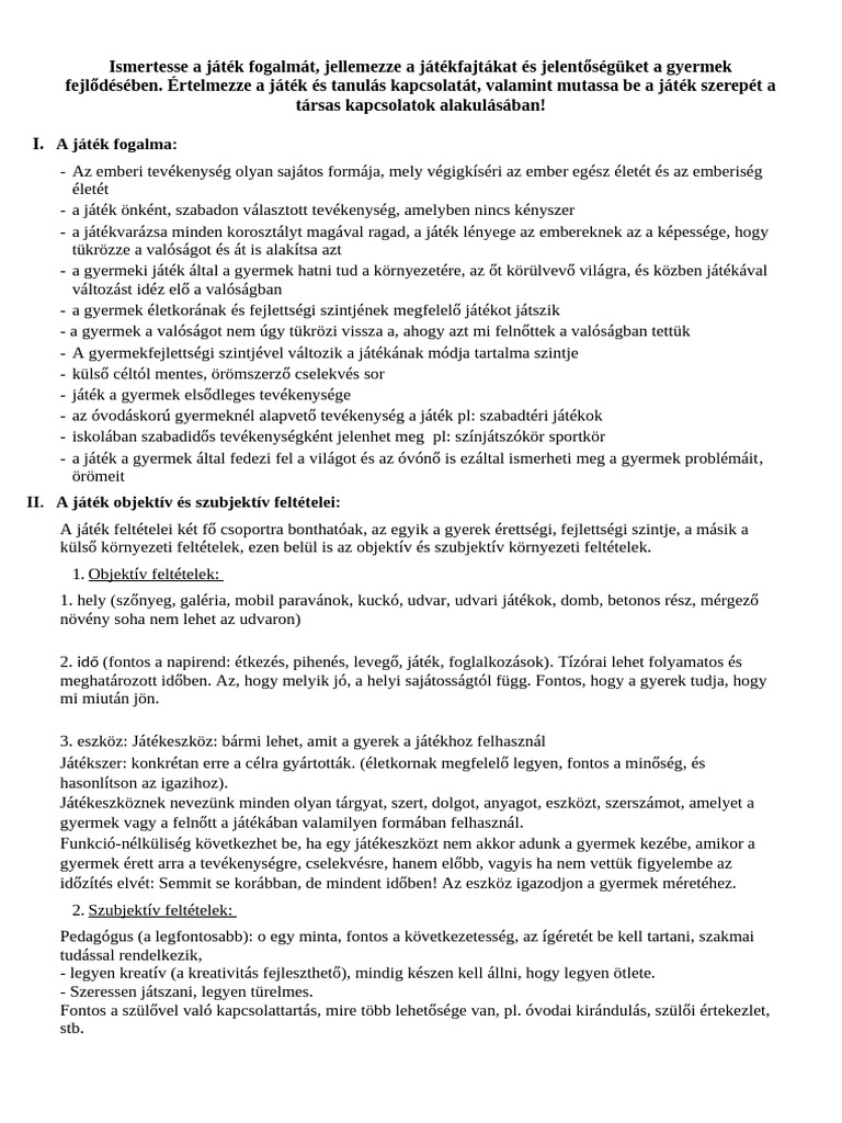 Ped 20-As Tétel | PDF