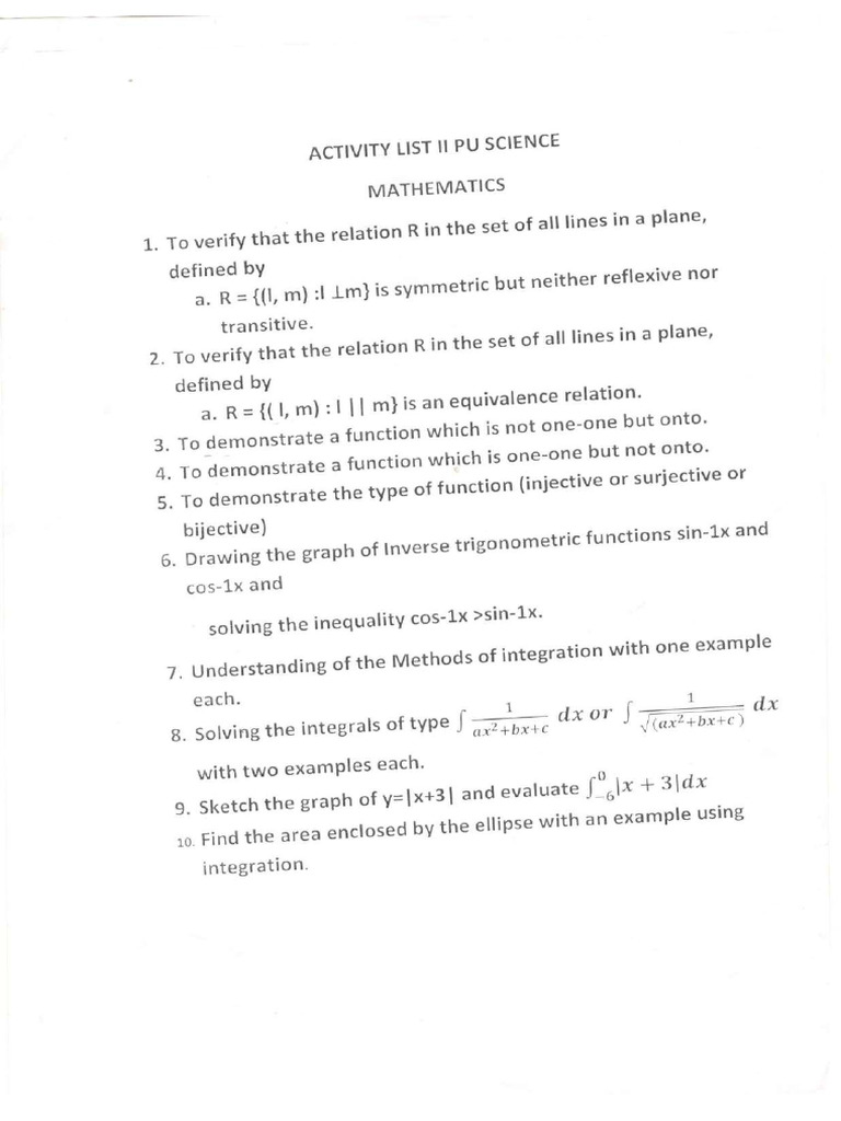 Maths Assignment - Ii Pu | PDF
