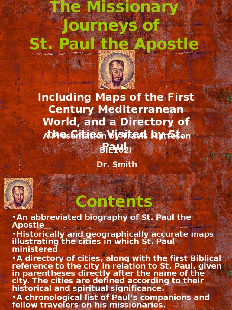 Paul's Missionary Journeys Matteson | Download Free PDF | Paul The ...