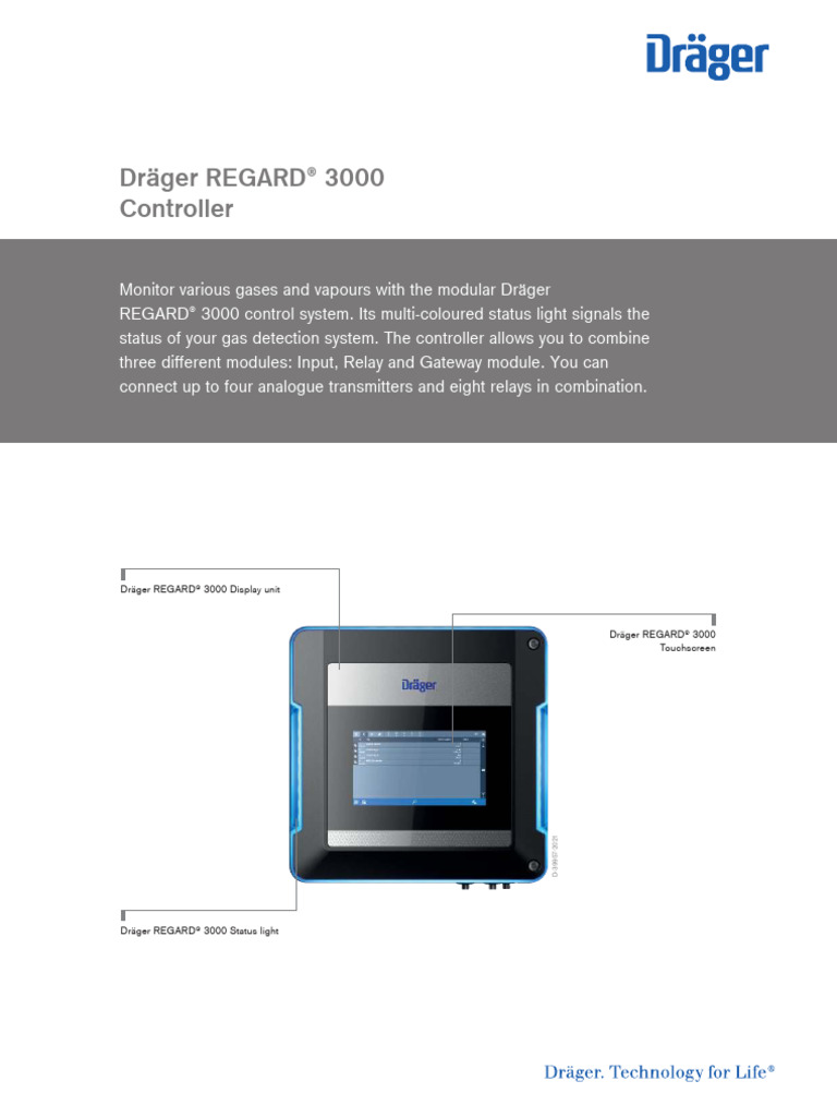 Dräger REGARD® 3000 Control System | PDF | Relay | Ethernet