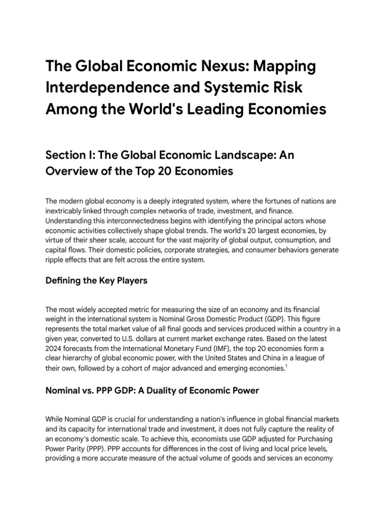 Global Economic Interconnections Analysis | PDF | Cost Of Living ...