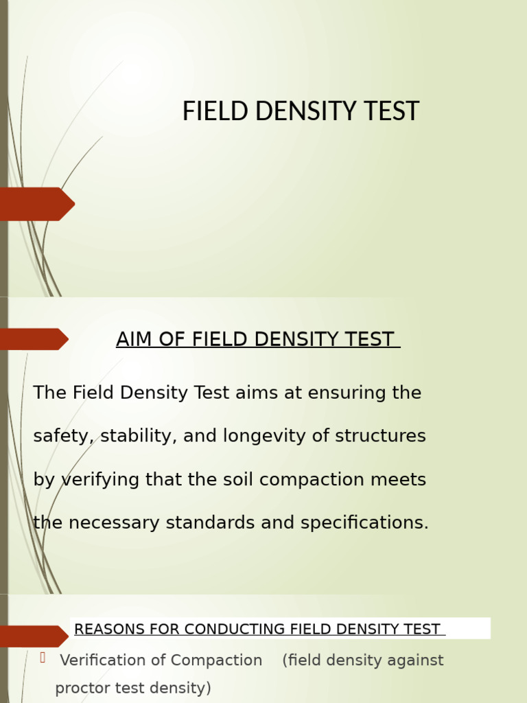Field Density Test Procedures and Benefits | PDF | Density | Soil
