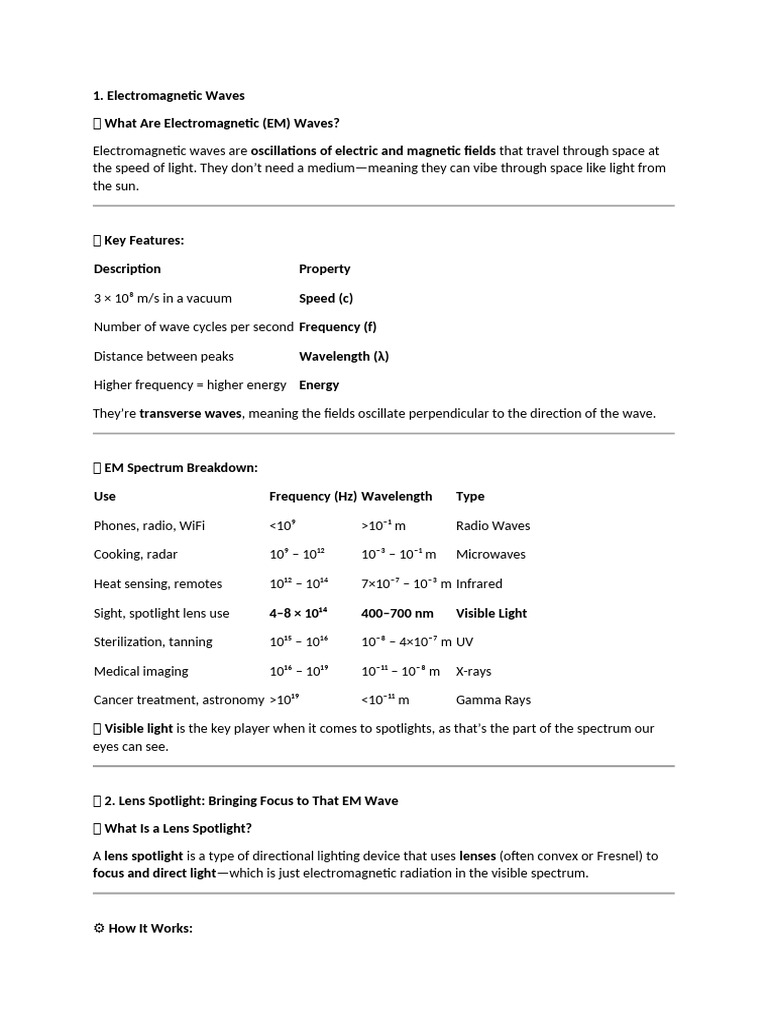 physics progect | PDF | Waves | Electromagnetic Radiation