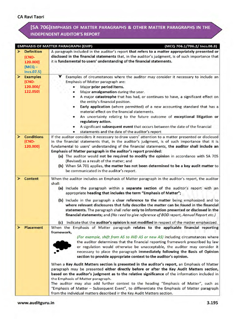 SA 706 (Revised) | PDF