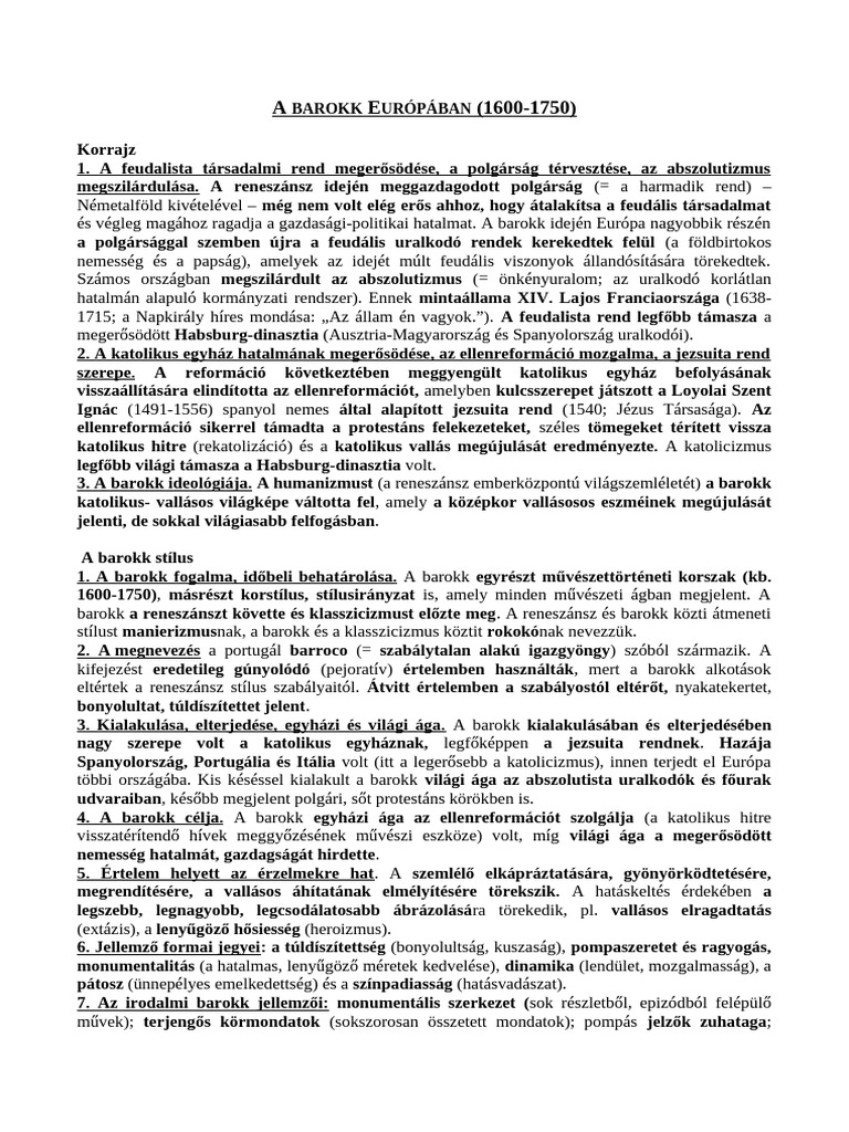 A Barokk | PDF