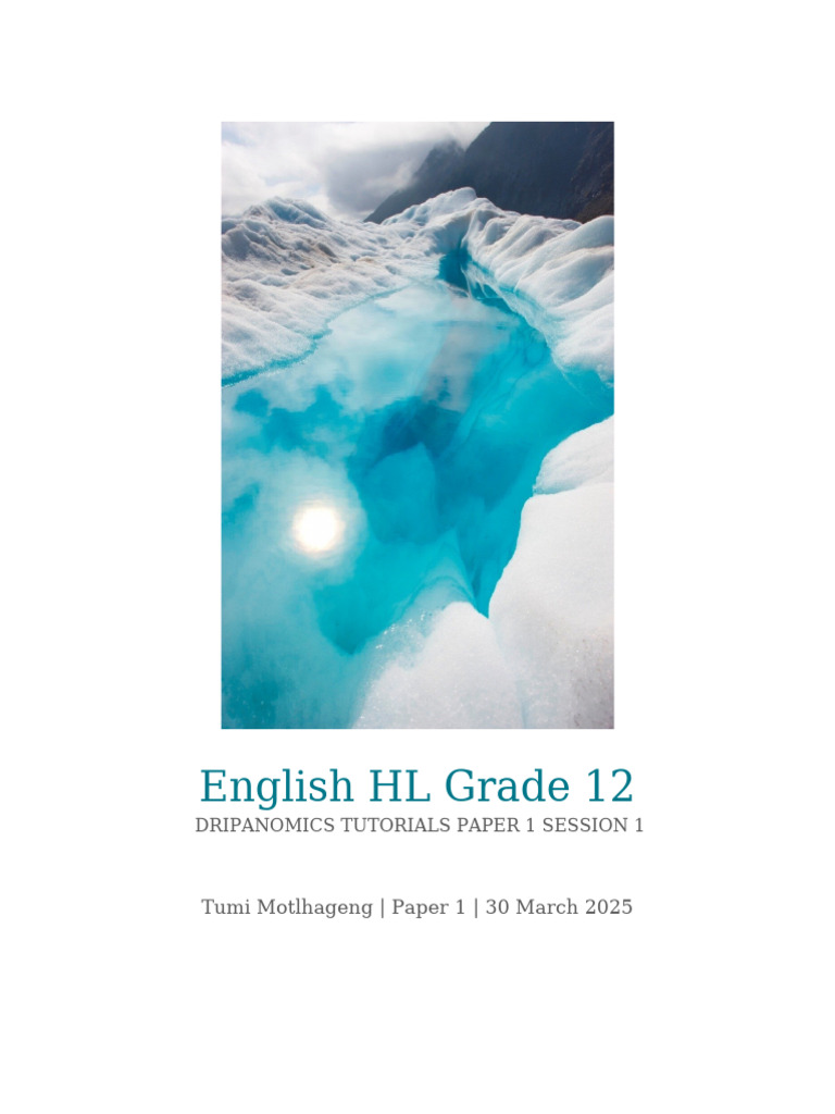 English HL Grade 12 Cheat Sheet | PDF | Linguistics | Human Communication