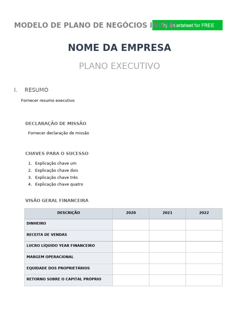 IC Startup Business Plan Template 57161 WORD PT | PDF | Mercado ...