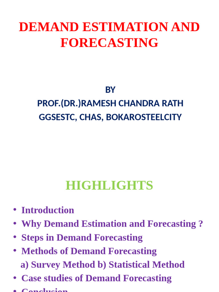 Demand Estimation Methods Explained | PDF | Forecasting | Demand