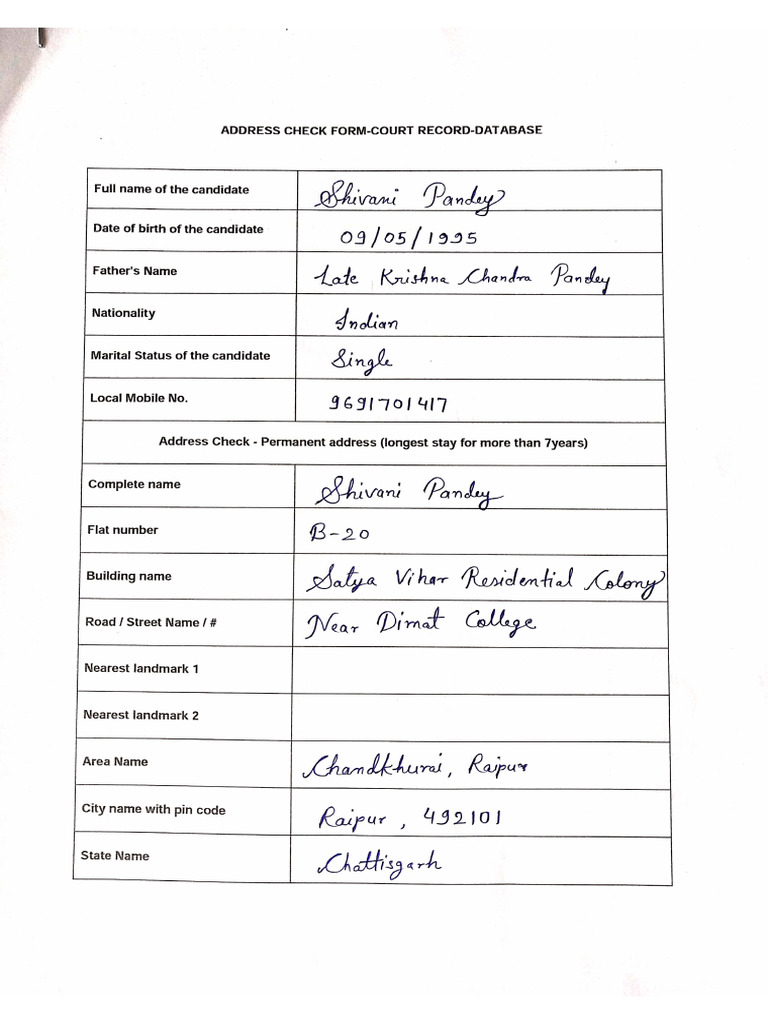CRF-DB Form | PDF