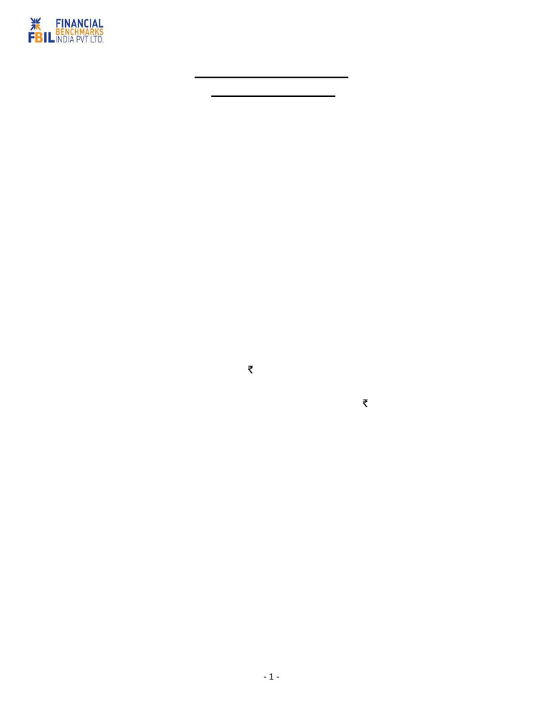 FBIL MIBOR Methodology 73ef5f309e | PDF | Standard Deviation | Variance