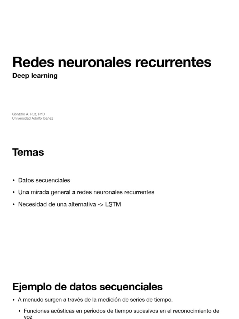 Introducción a Redes Neuronales Recurrentes | PDF | Matemáticas Aplicadas