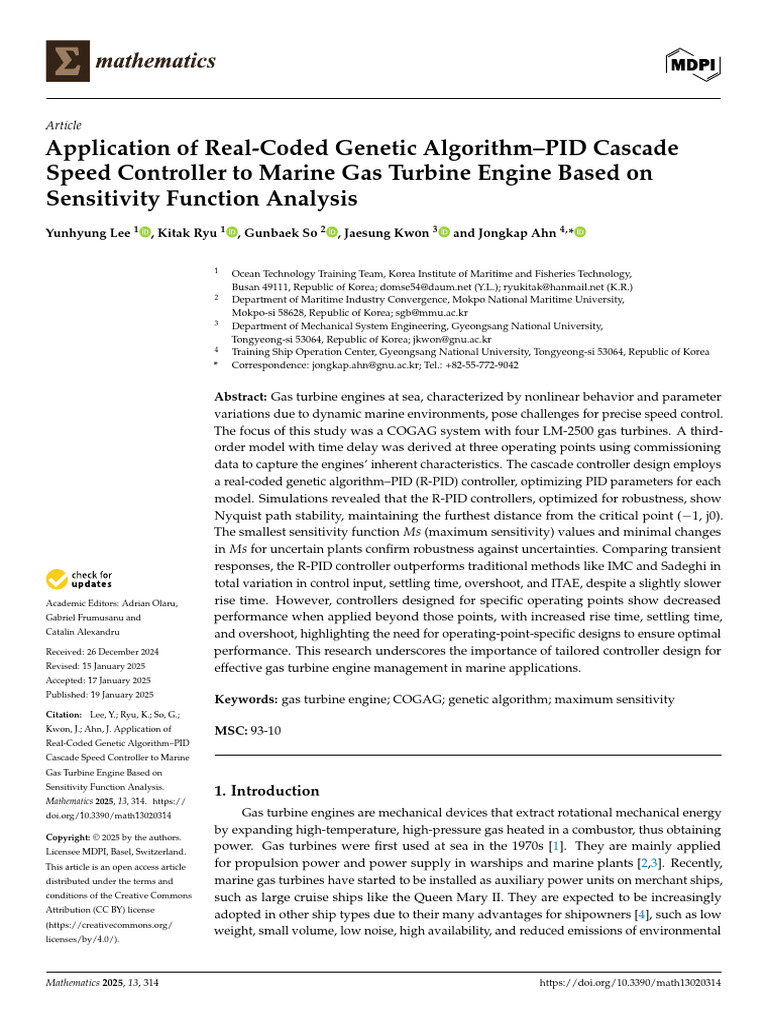 Application of Real-Coded Genetic Algorithm-PID Cascade | PDF | Mathematical Optimization ...