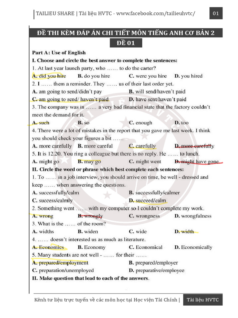 đề 01 - tacb | PDF