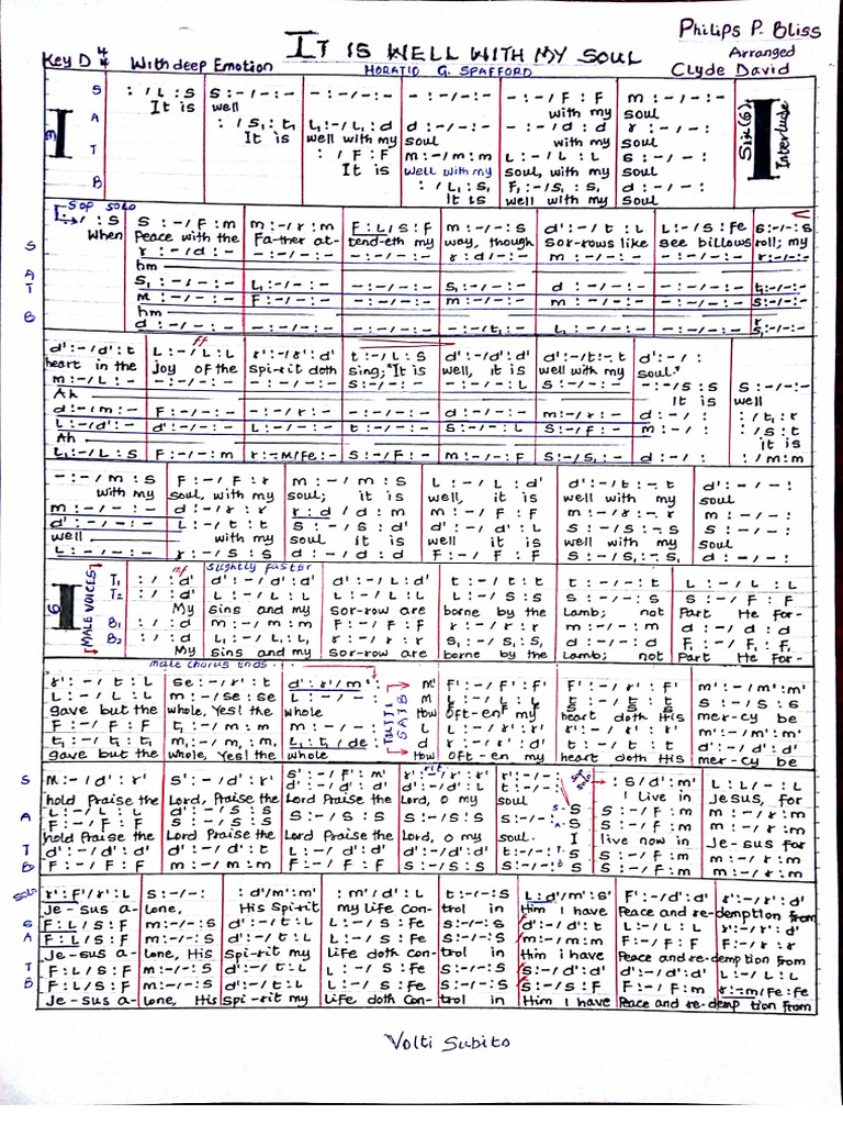It Is Well Arr. by Clyde David | PDF