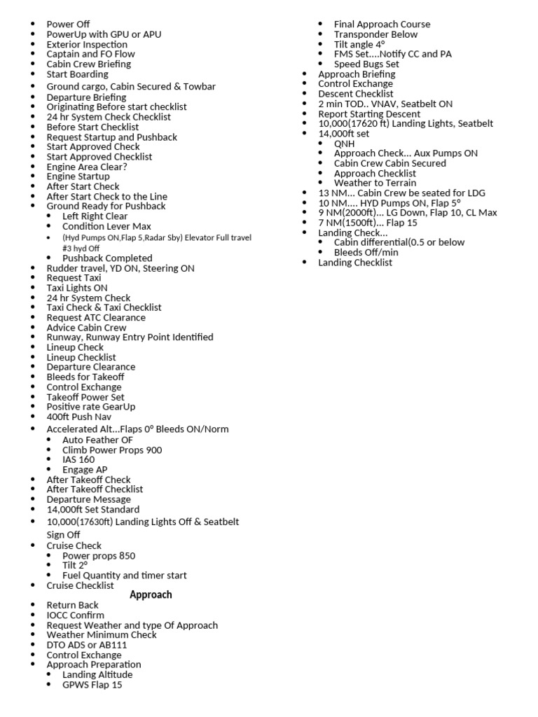 Aircraft Preflight and Departure Checklist | PDF | Takeoff | Accidents