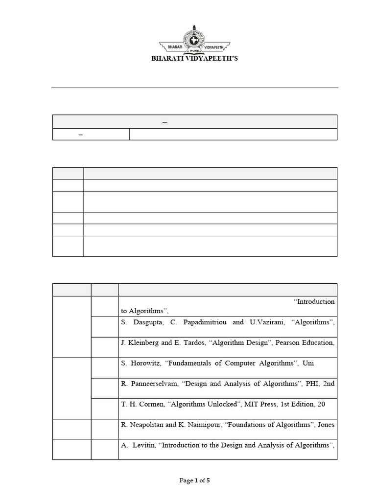 MCA 201 Lesson Plan For Theory and Practial | PDF | Time Complexity | Theoretical Computer Science
