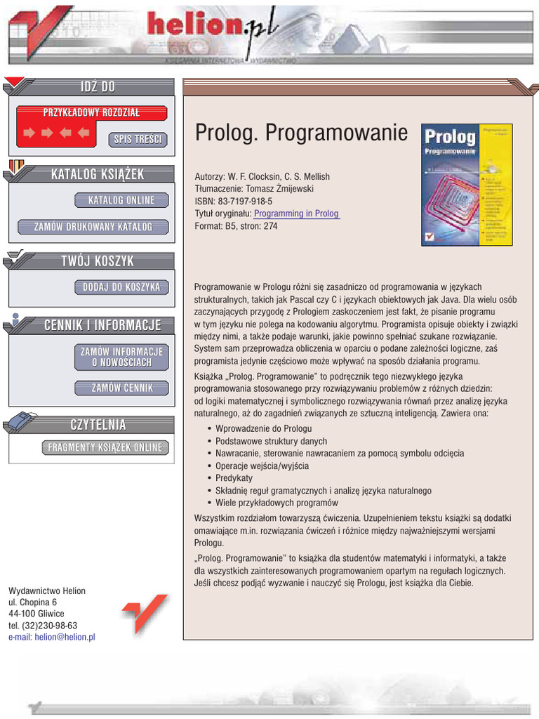 Prolog Programowanie | PDF