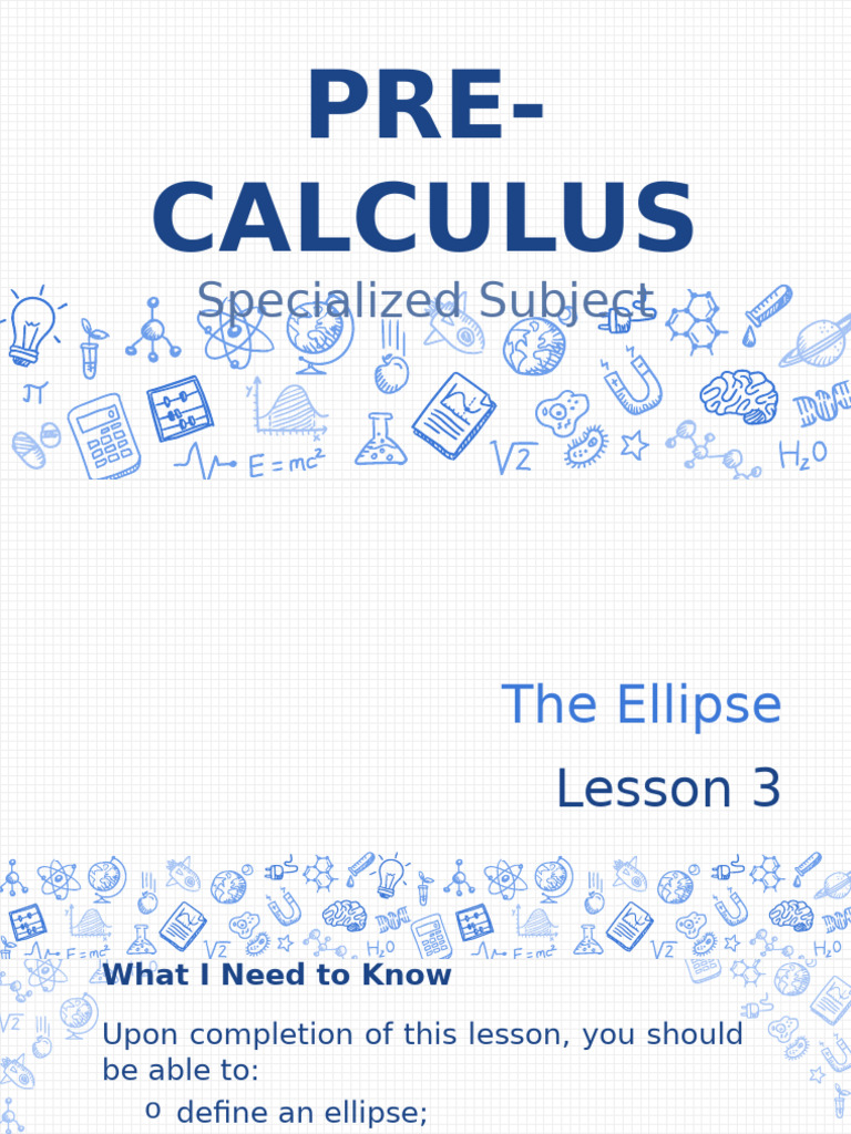 Pre Calculus Module 1 Week 3 | PDF | Ellipse | Vertex (Graph Theory)