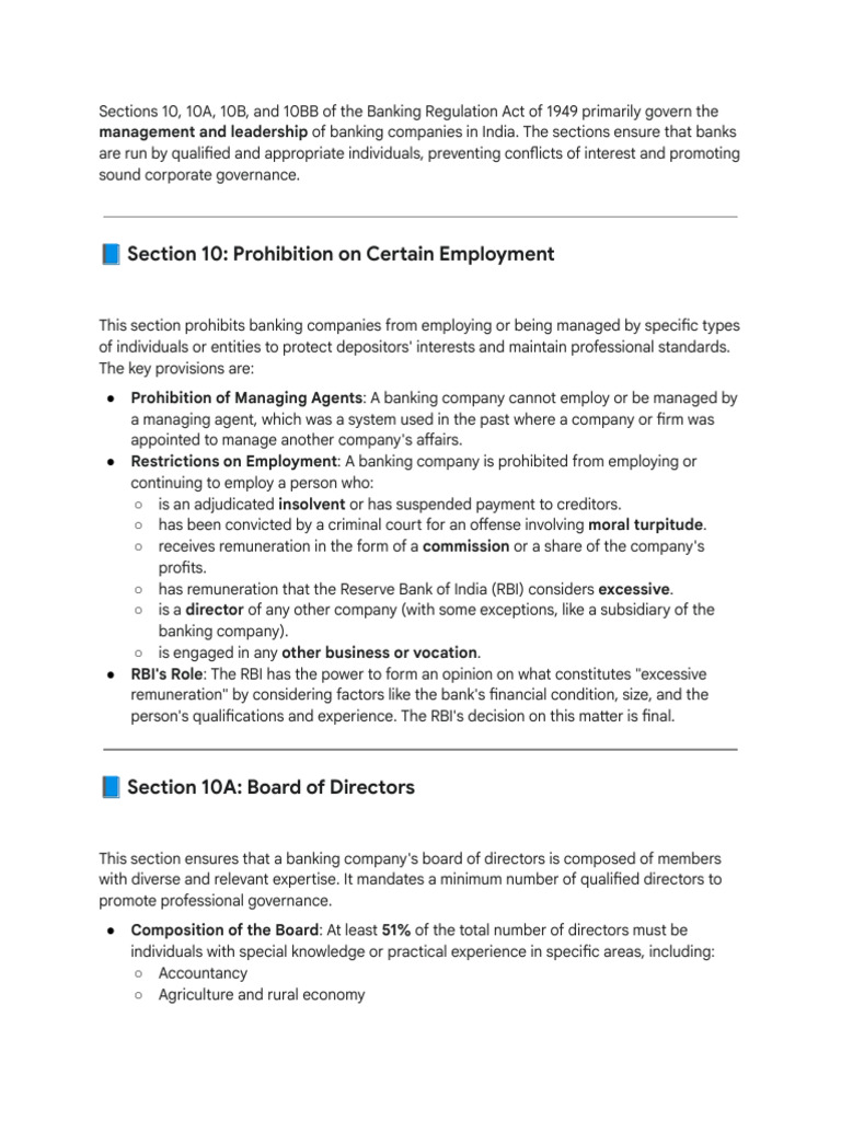 Directors' Expertise in Banking Act 1949 | PDF | Banks | Reserve Bank ...