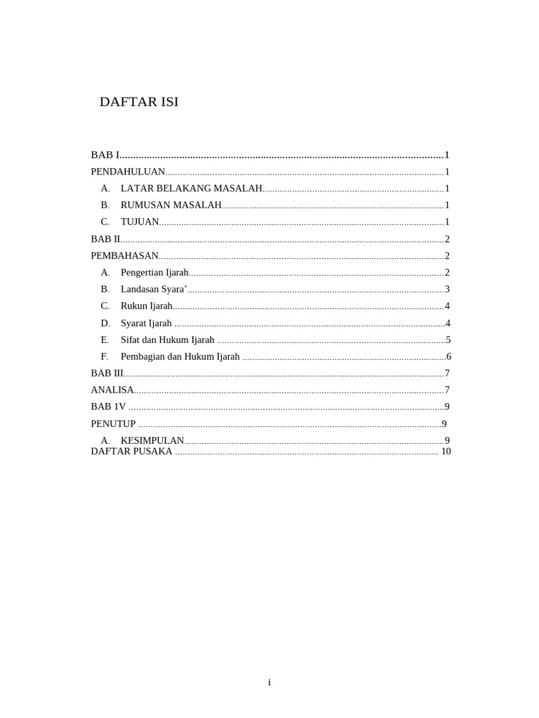 Daftar Isi | PDF
