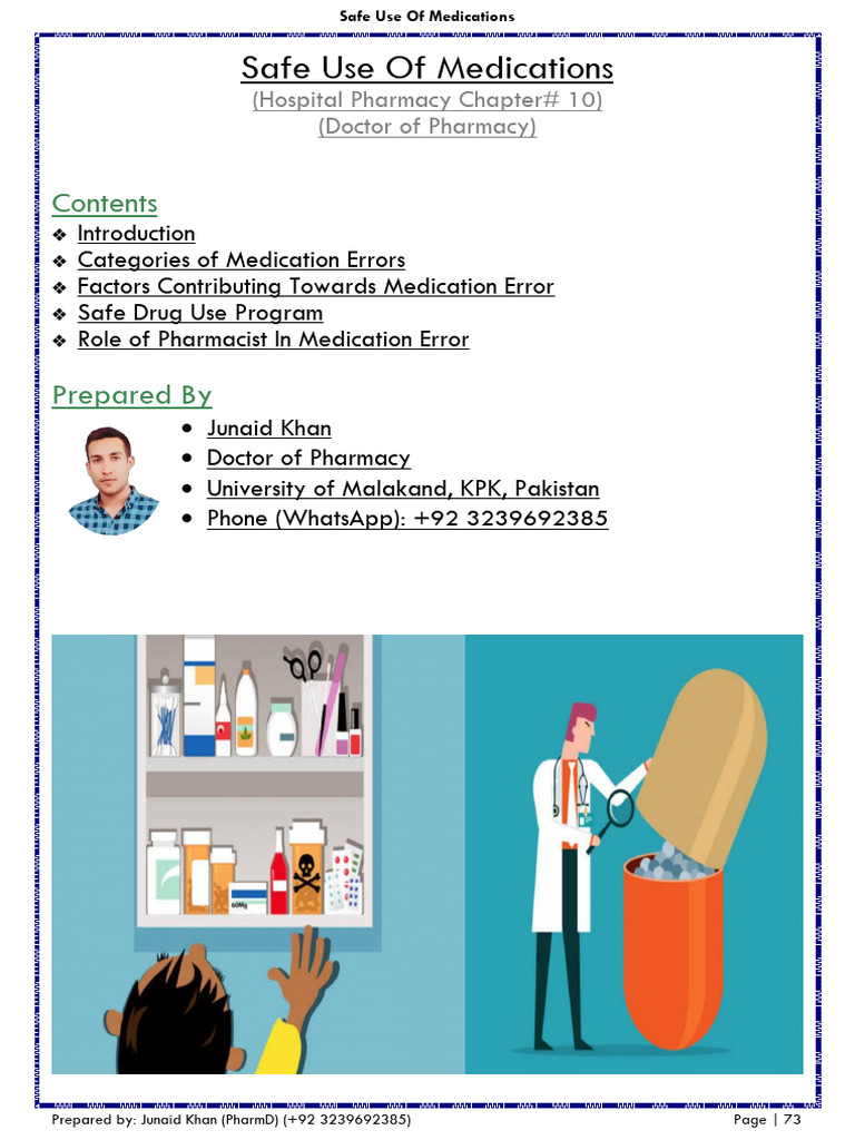 Safe Medication Use in Hospitals | PDF | Pharmacy | Medical Error