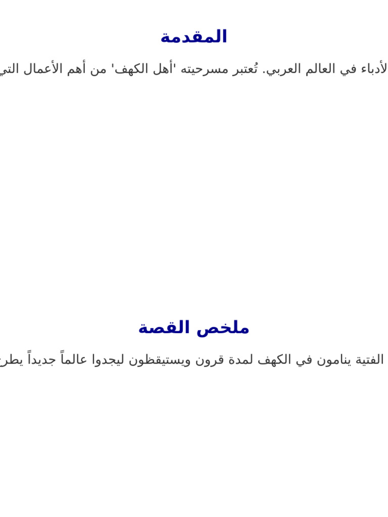 Ahl Al Kahf Presentation Improved | PDF