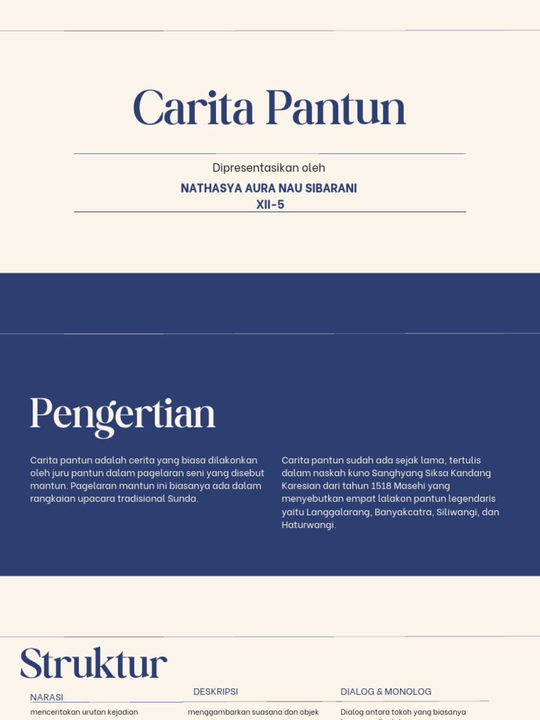 Pengertian dan Unsur Carita Pantun | PDF