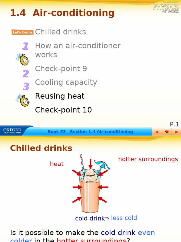 1.4 Air-Conditioning: Chilled Drinks How An Air-Conditioner Works Check ...