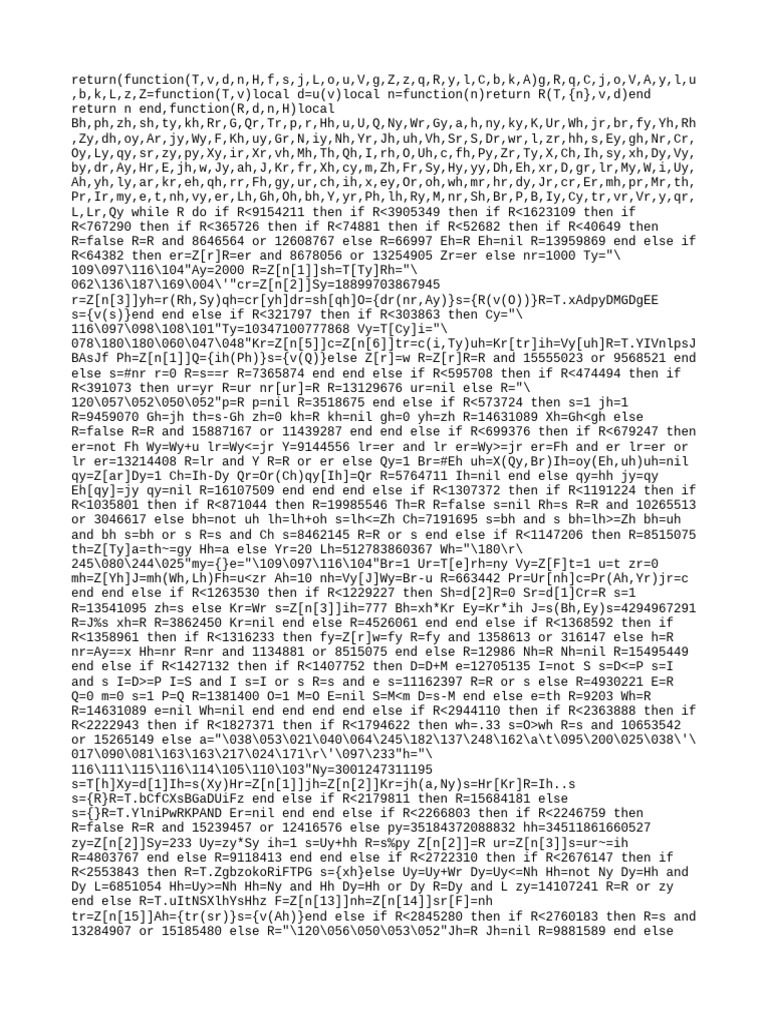 B Obfuscated Lua | PDF