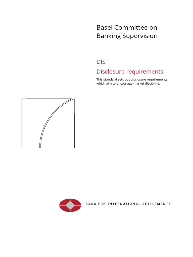 Basel Committee On Banking Supervision: DIS Disclosure Requirements ...