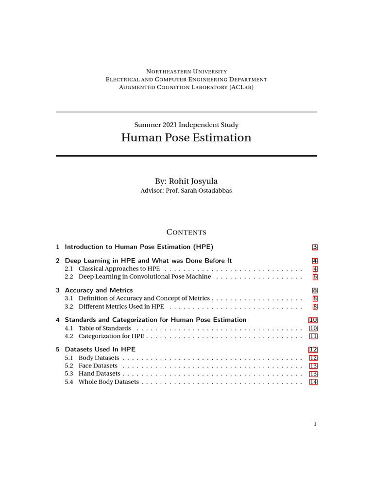 A Review On Human Pose Estimation | PDF | Accuracy And Precision ...