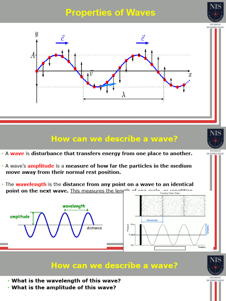 Properties of Waves: How Can We Describe A Wave? | PDF | Waves | Frequency