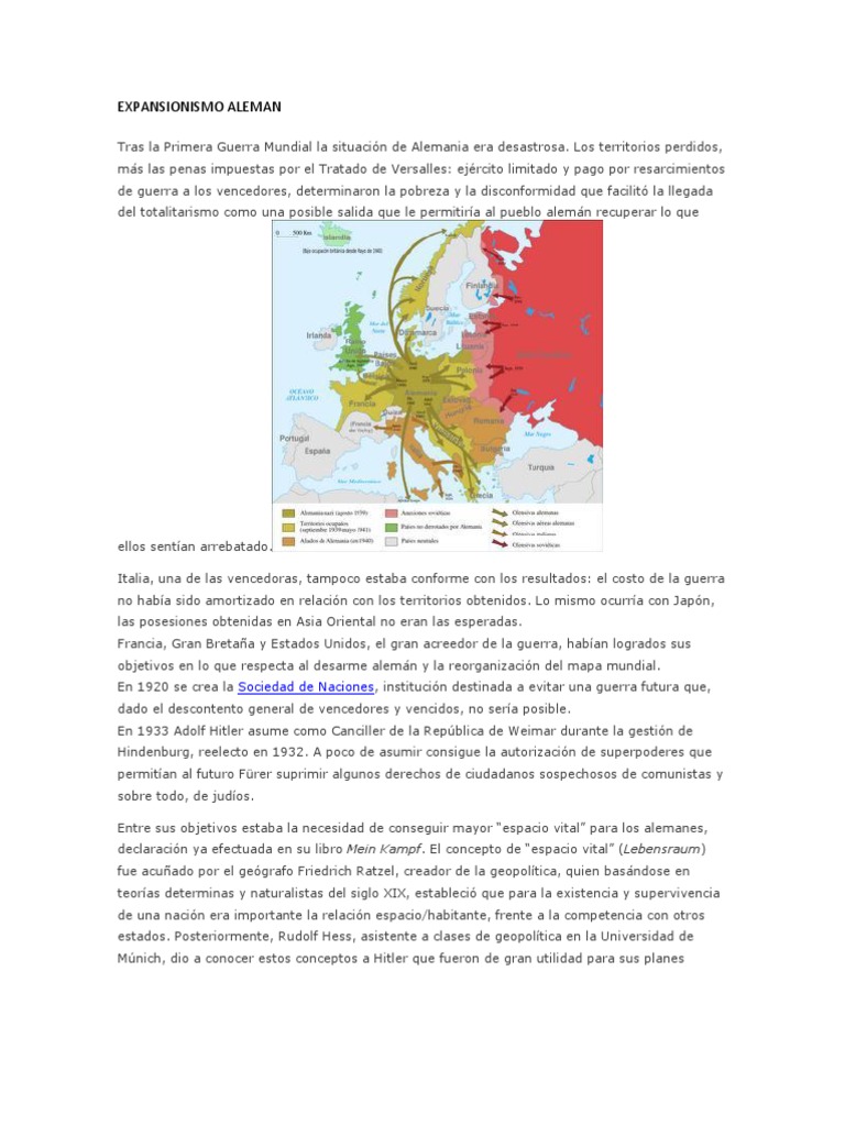 Expansionismo alemán en la Segunda Guerra | PDF | Aliados de la Segunda ...