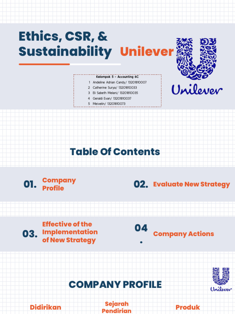 Unilever CSR and Sustainability | PDF