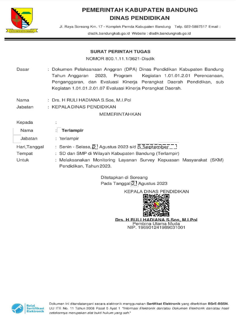 Monitoring Layanan SKM Pendidikan 2023 | PDF