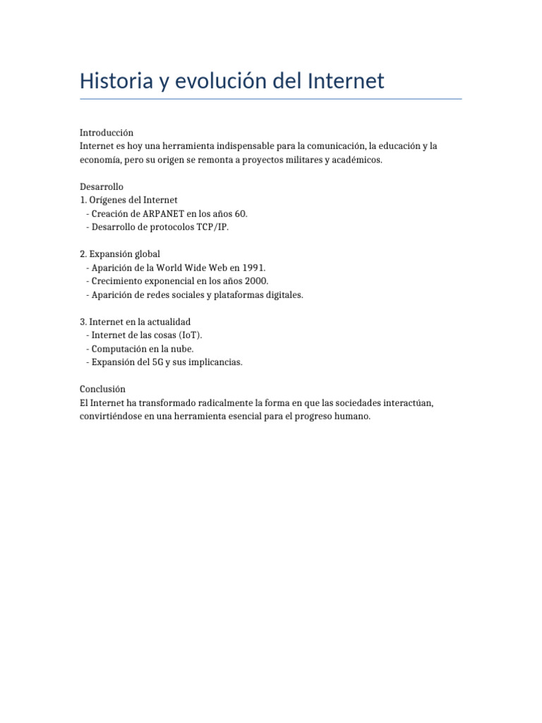 Historia y Evolución Del Internet | PDF