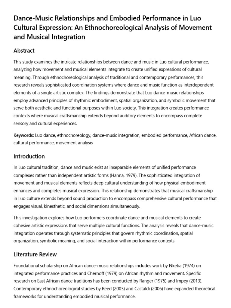 Paper 7 - Dance-Music Relationships and Embodied Performance in Luo ...