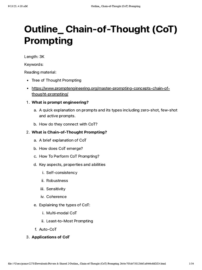 Mercity Guide - Chain-of-Thought (CoT) Prompting | PDF | Cognition ...