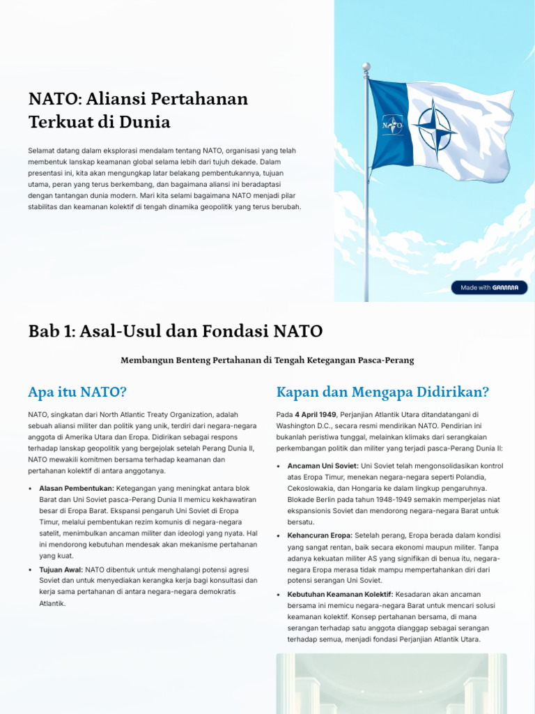 NATO: Pilar Pertahanan Global | PDF