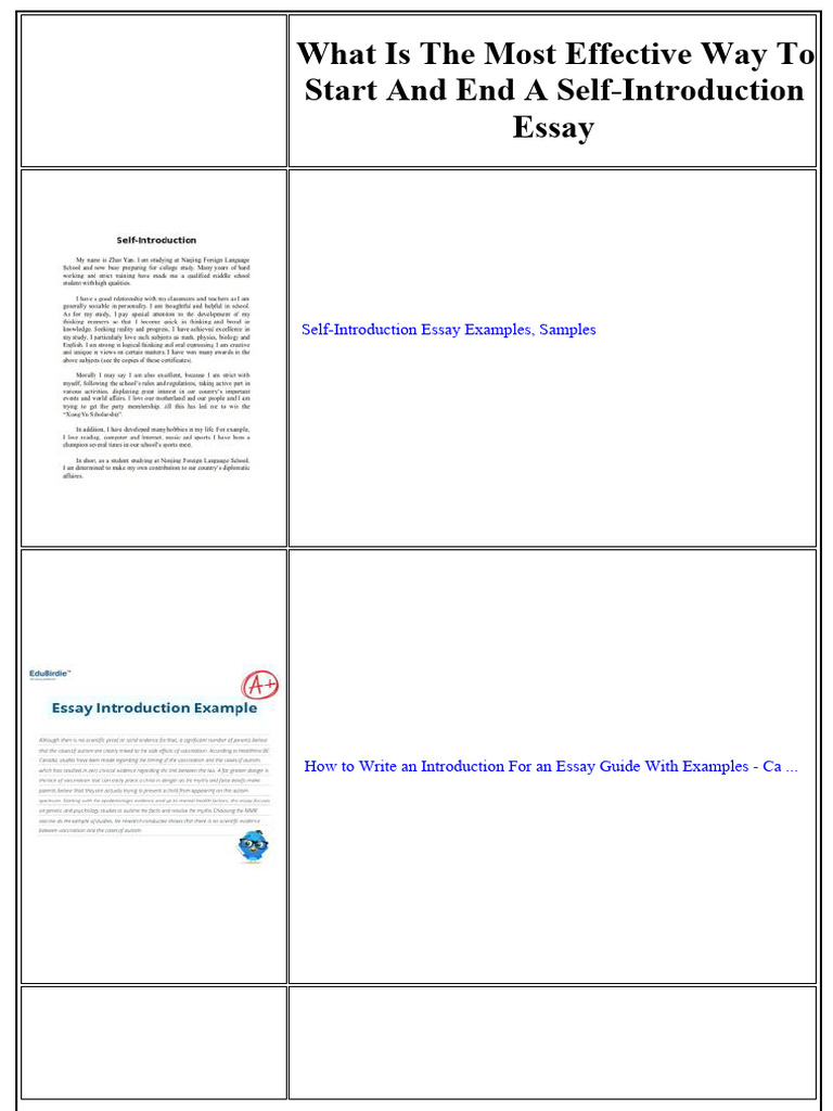 What Is The Most Effective Way To Start and End A Self-Introduction ...