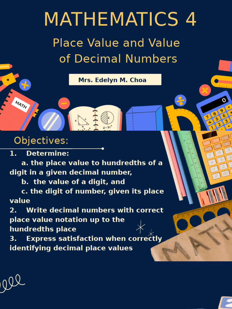 Understanding Decimal Place Values | PDF | Numbers | Mathematics