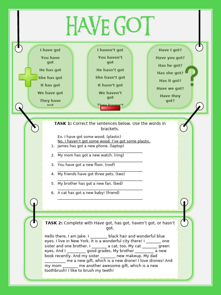 Have Got Grammar Drills Grammar Danan | PDF