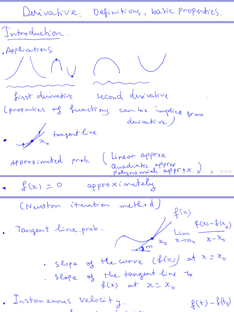 Calculus Derivatives LectureNotes | PDF