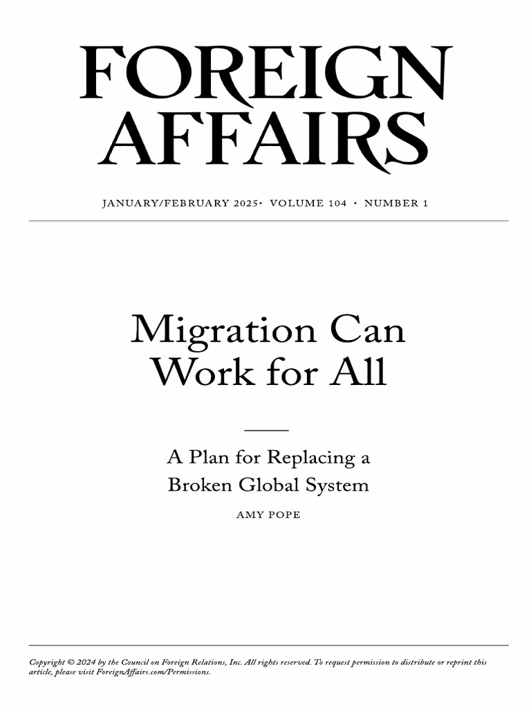Migration Can Work For All | PDF | Migrant Worker | Immigration