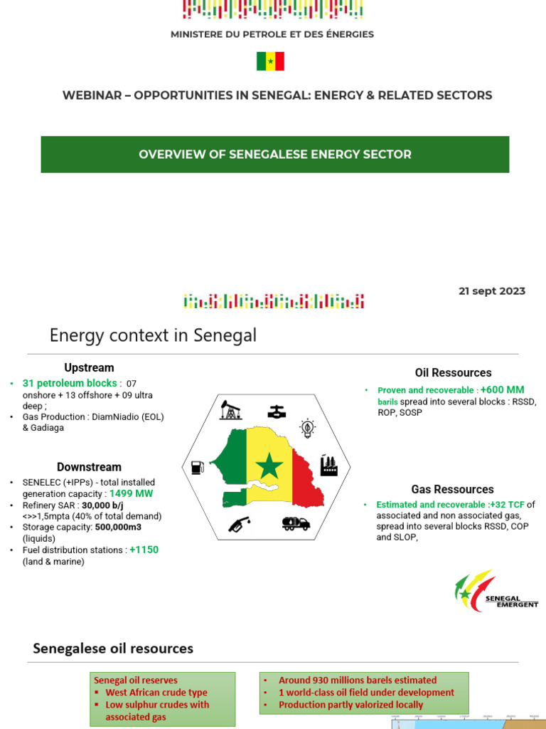 Opportunit S Dans Le Secteur Nerg Tique Au S N Gal 1754952821 | PDF | Natural Gas | Liquefied ...