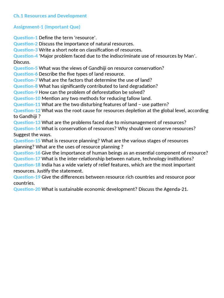 Resource Management and Conservation Insights | PDF