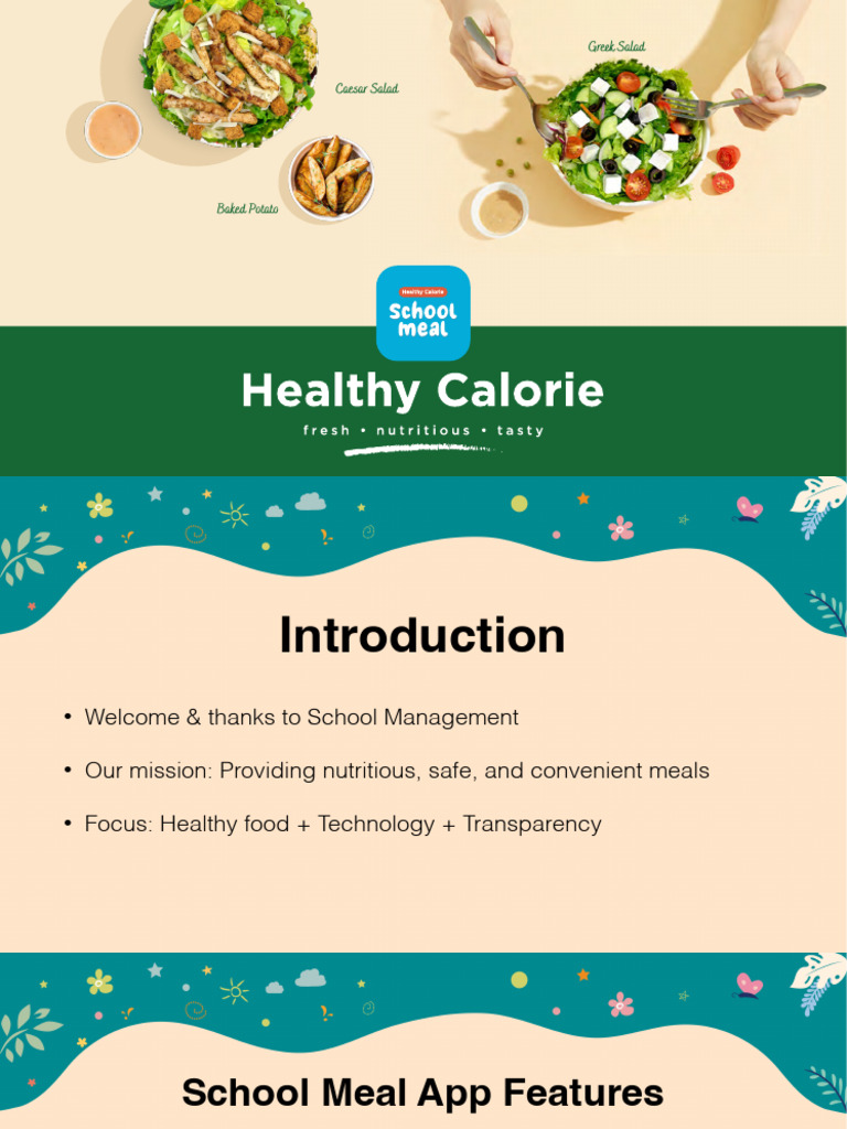 School Meal Presentation | PDF | School Meal | Foods