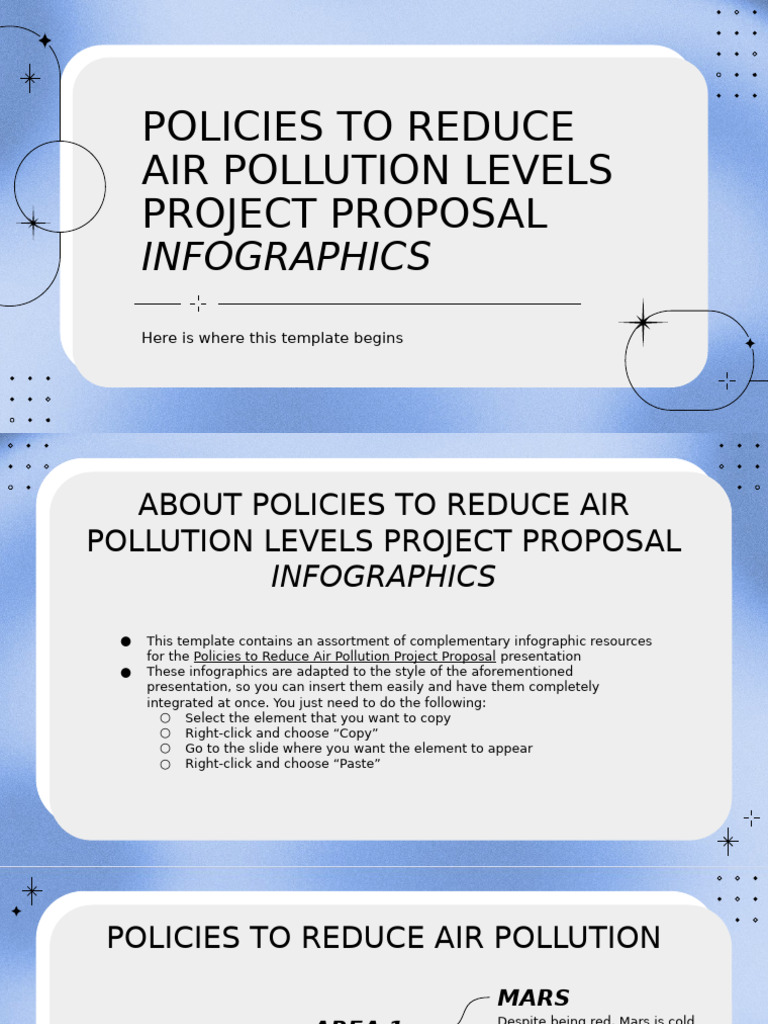 Policies To Reduce Air Pollution Levels Project Proposal Infographics by Slidesgo | PDF ...
