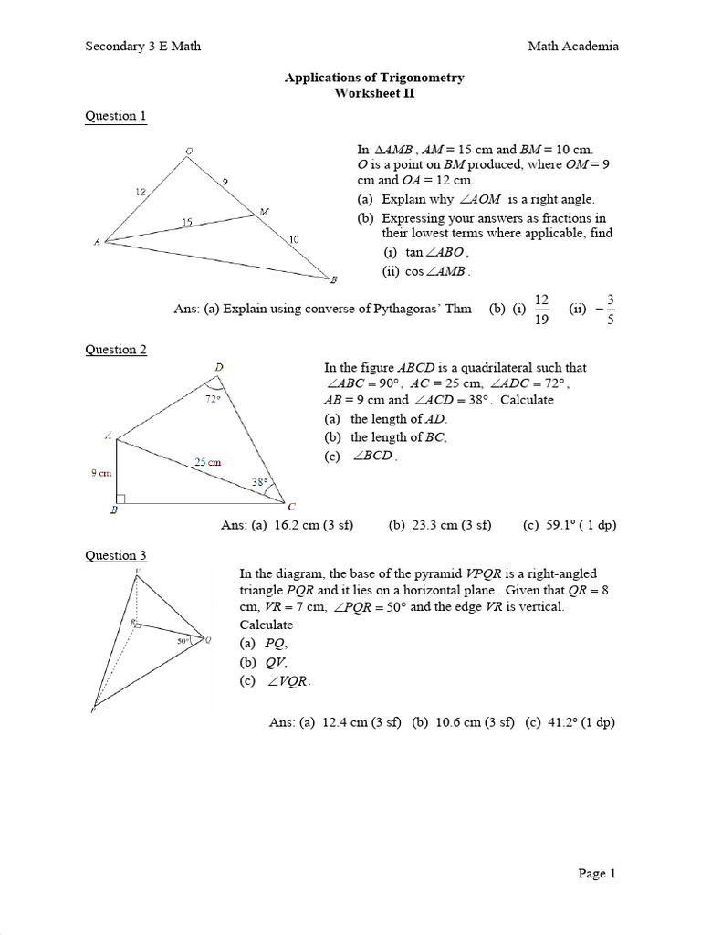 Trigonometry Applications in Architecture | PDF | Elementary Geometry ...