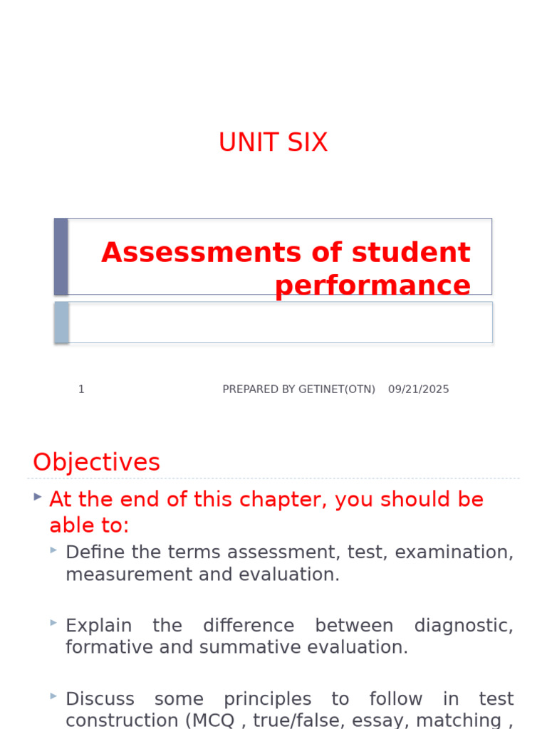 Student Performance Assessment Guide | PDF | Educational Assessment ...
